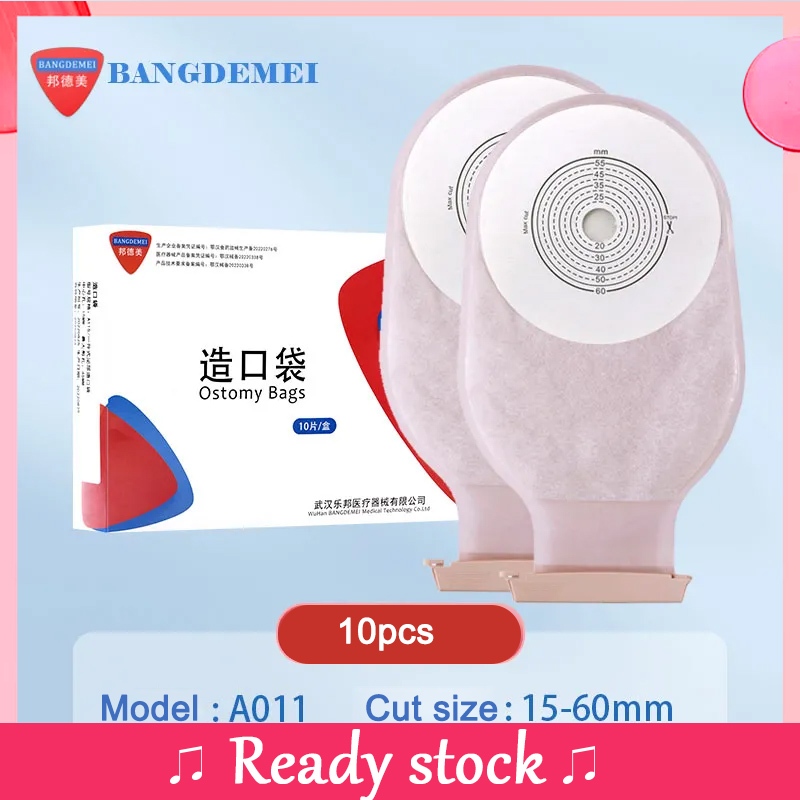 10pcs Drainable one-single System Ostomy Bag 10-60mm Cut Colostomy Bag ...