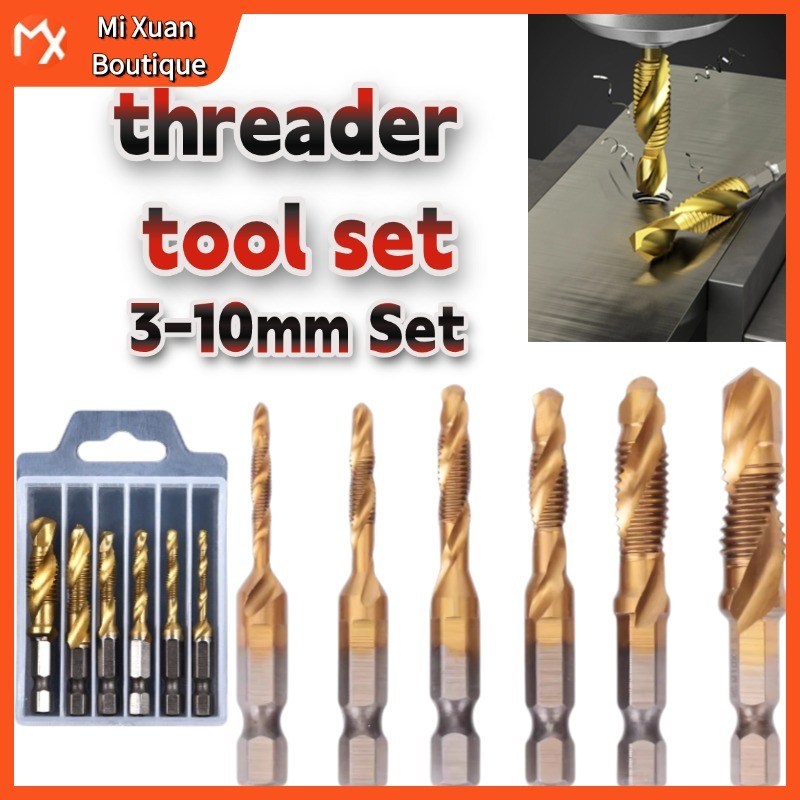 6-piece setthreader tool set hand tap threader hand top tool set ...