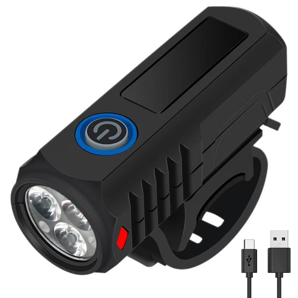 LED bicycle headlight high brightness cycling safety light USB charging ...
