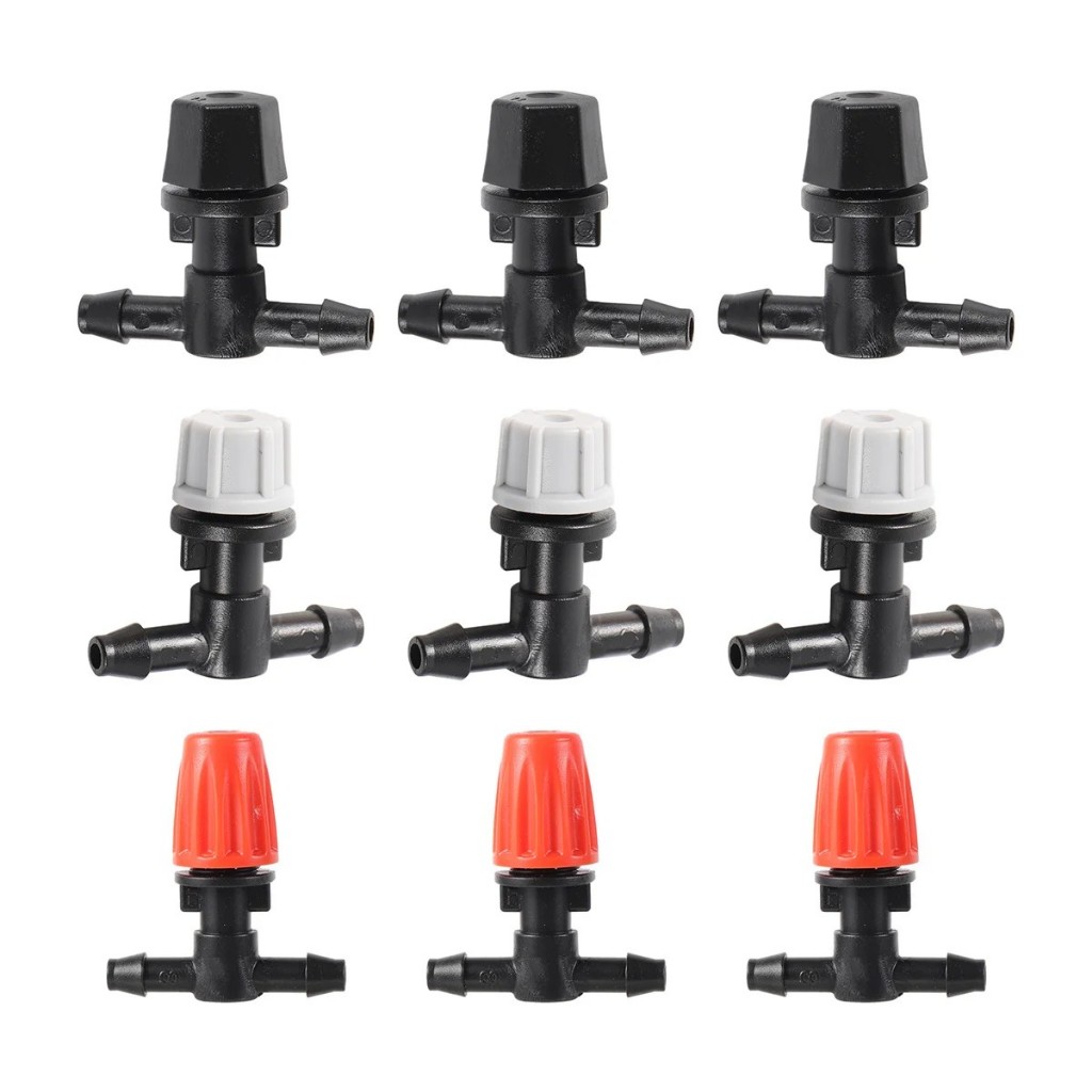 1 Pc New Adjustable Misting Nozzle 6mm Hose Integrated Tee Connector ...