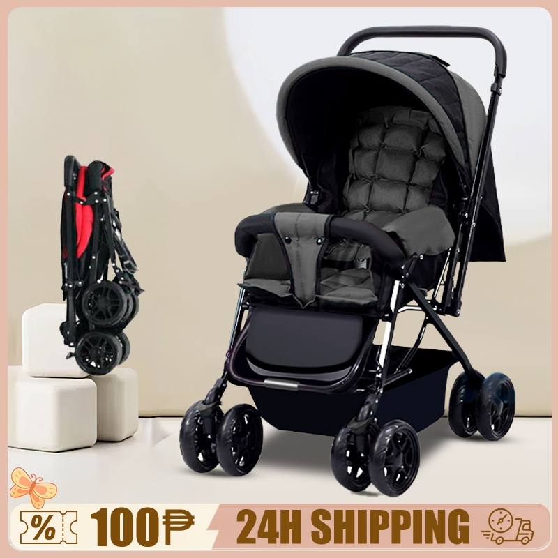 Foldable Stroller For Baby Two-way Adjustable Lightweight Reversible ...
