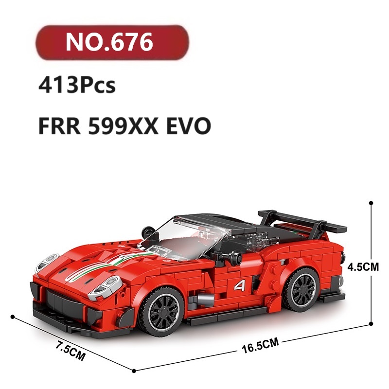 FRR 599XX EVO Building Blocks 413 Pcs Reobrix Car Bricks Toy Set ...