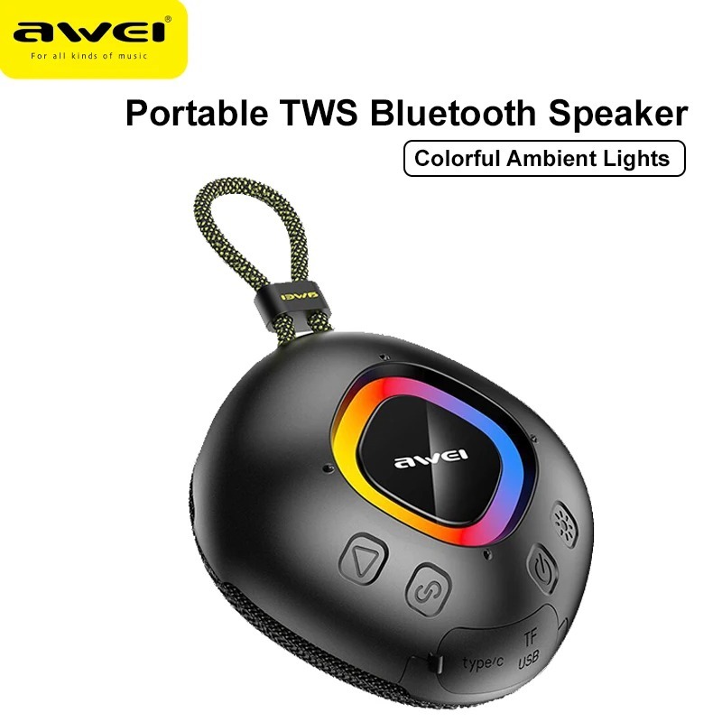 Awei KA6 Mini RGB Wireless Powerful Bluetooth Speaker TWS Sound Box ...