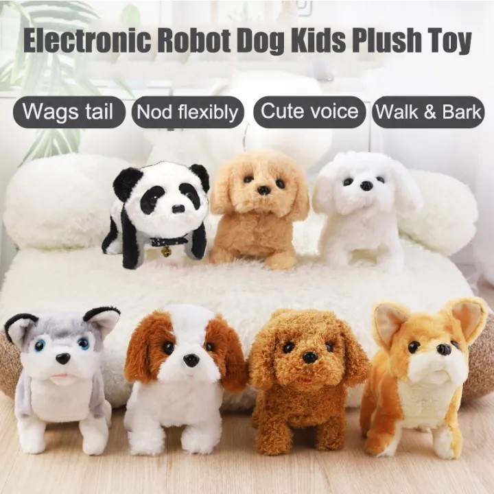 Electric Plush Simulation Teddy Corgi Dog Rabbit Tail Wagging Ass ...