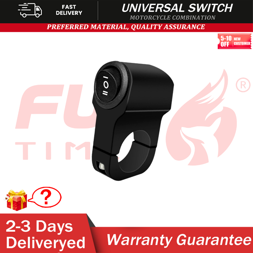 Motorcycle Mini Driving Light Switch 3 Way Switch ON OFF ON Switch With ...