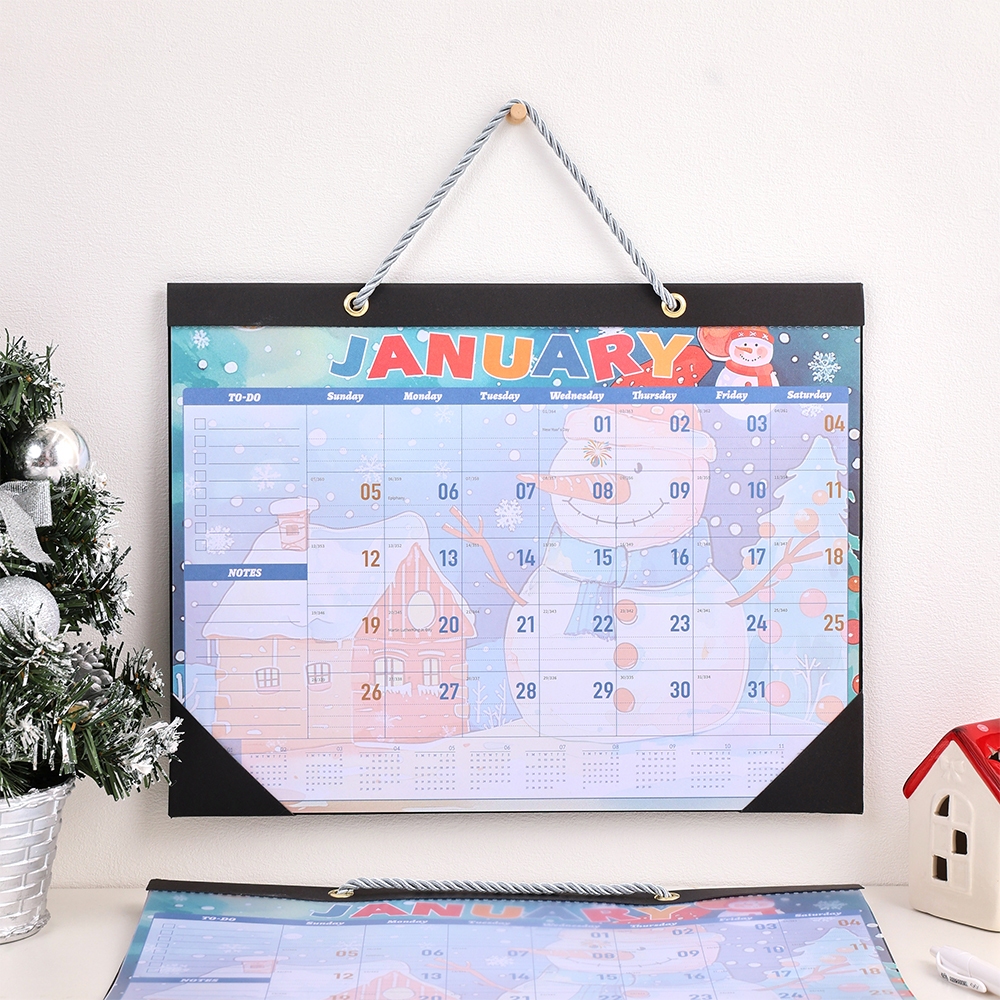 2025 Holiday Surprise Colorful Wall Calendar PVC Transparent Waterproof ...