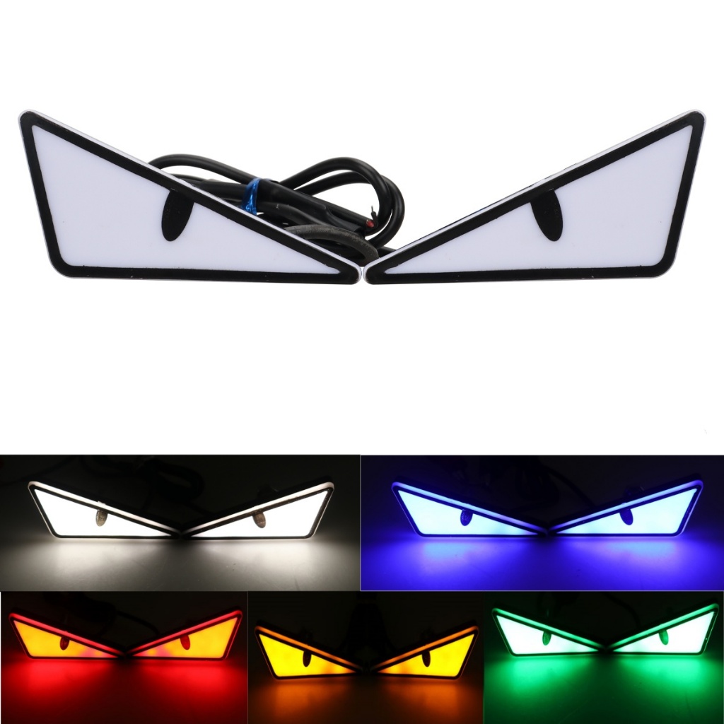 2PCS Plate Number Light Motorcycle License Plate Light LED Triangle ...