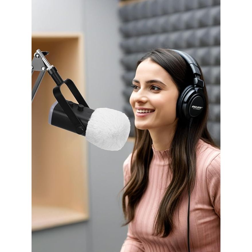 Blue Yeti Pop Filter - Furry Mic Windshield Compatible with Most Mics ...