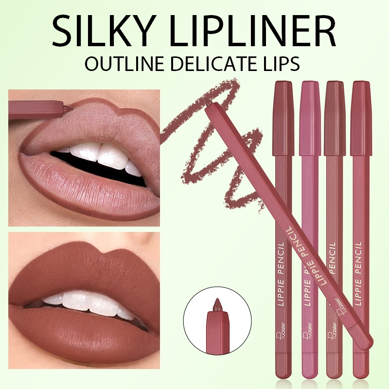 Pudaier lip liner set 12 Shades Smooth Waterproof Lasting High Pigment ...