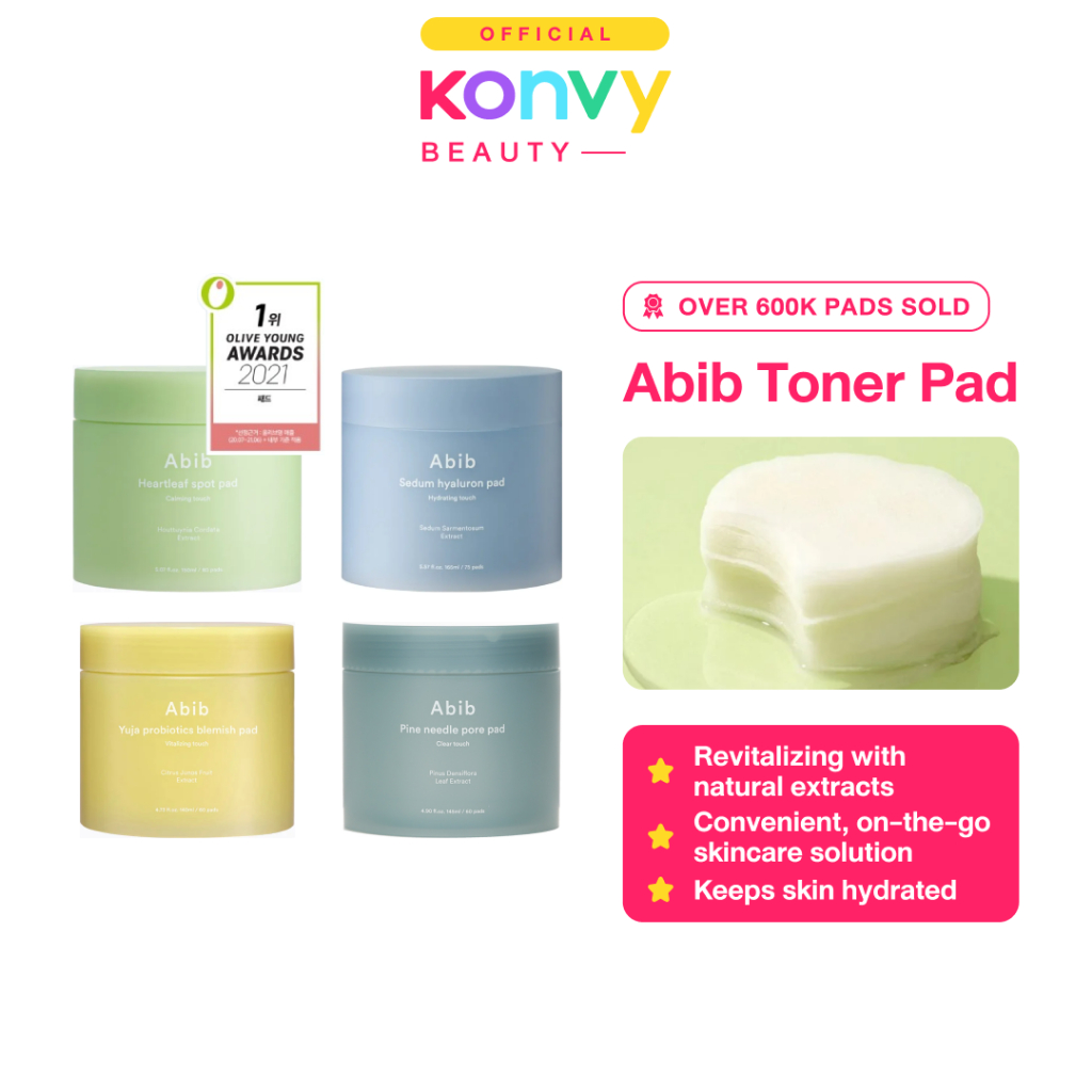 Abib Toner Pad (Calming, Hydrating, Vitalizing, Clearing, Exfoliating ...