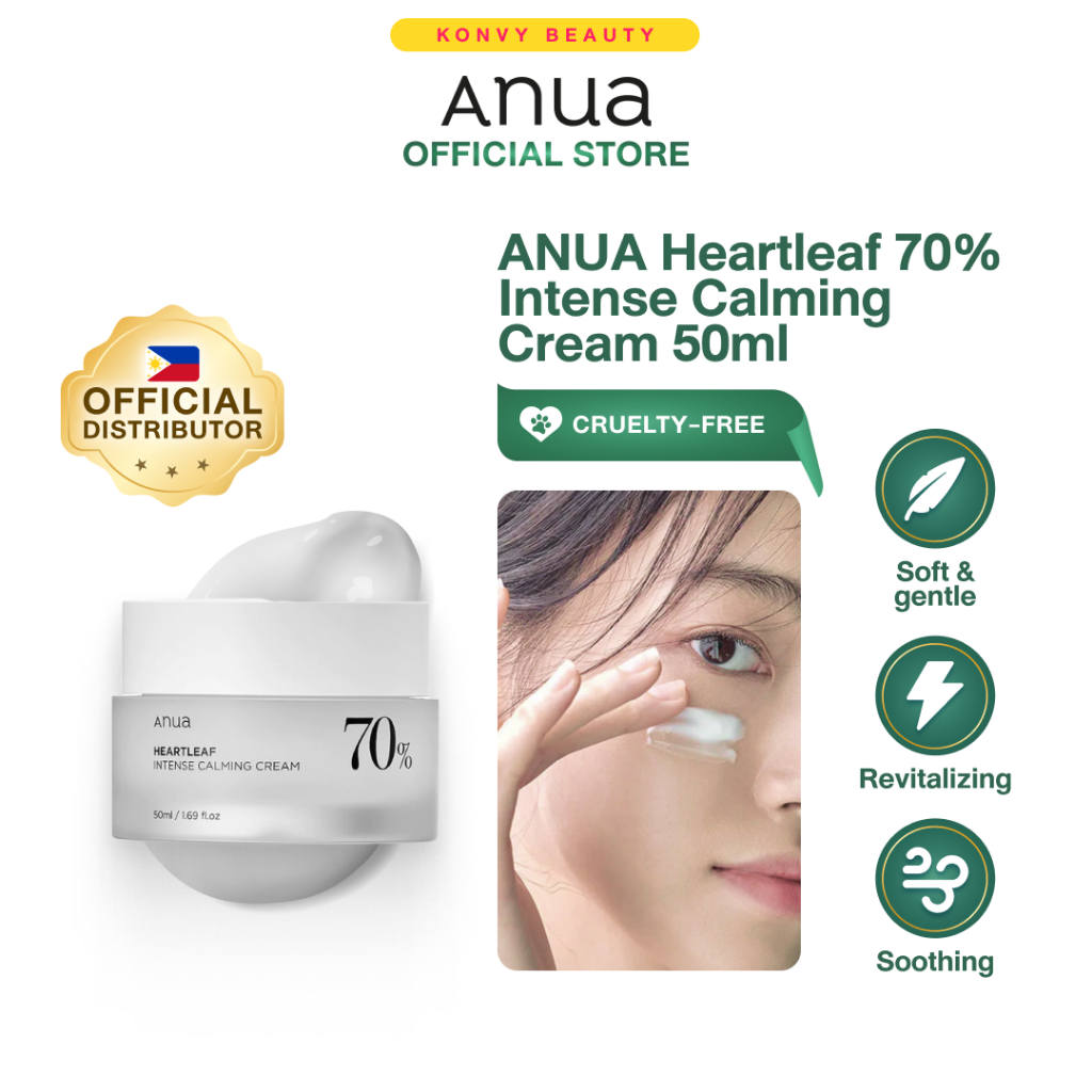 [Official] ANUA Heartleaf 70% Intense Calming Cream 50ml (Moisturizing ...