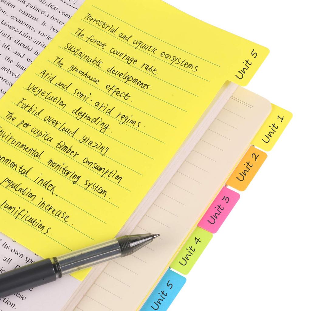 EAGLE Divider Sticky Notes Self-Stick Lined Note Tabs Bookmark Index 60 ...