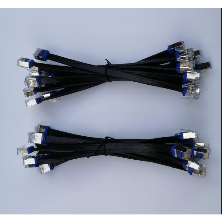 10pcs 0.25m 0.3m UTP CAT6 cable RJ45 network Patch cords copper wires ...