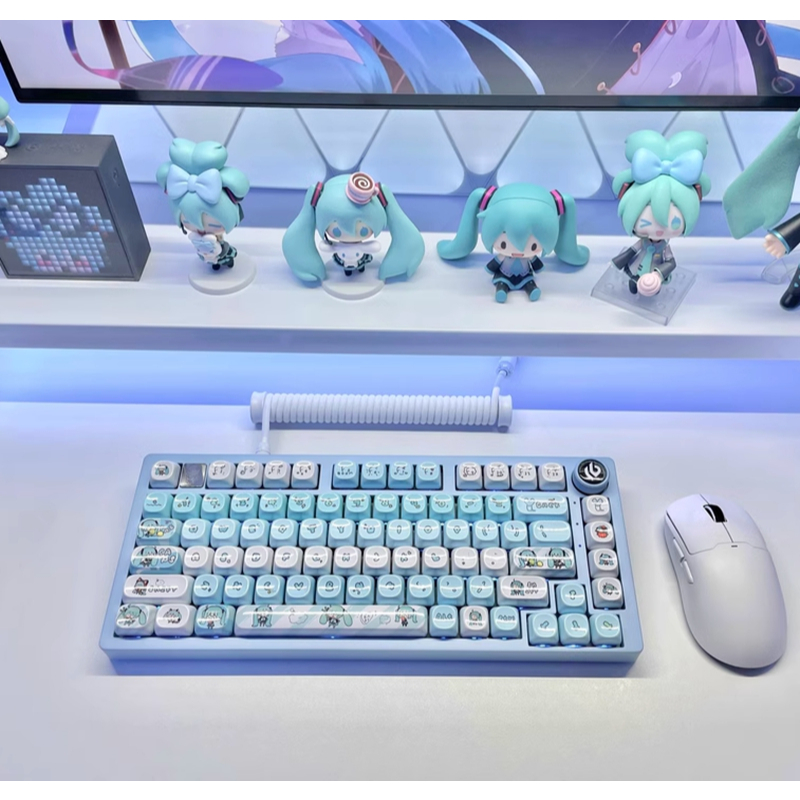 【ONLY KEYCAP】Hatsune Miku Ceramics Keycap 144 Keys MOA Profile PBT Dye ...