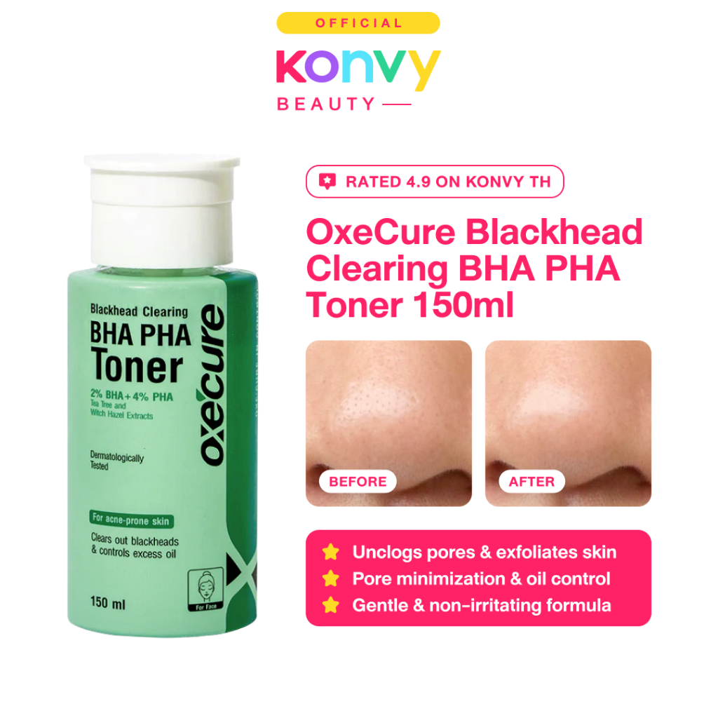 OxeCure Blackhead Clearing BHA PHA Toner 150ml (Pore Minimization, Acne ...