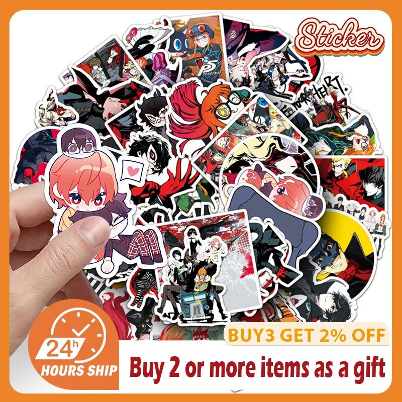 50pcs Anime Game Persona 5 Sticker Graffiti DIY Phone Laptop Luggage ...