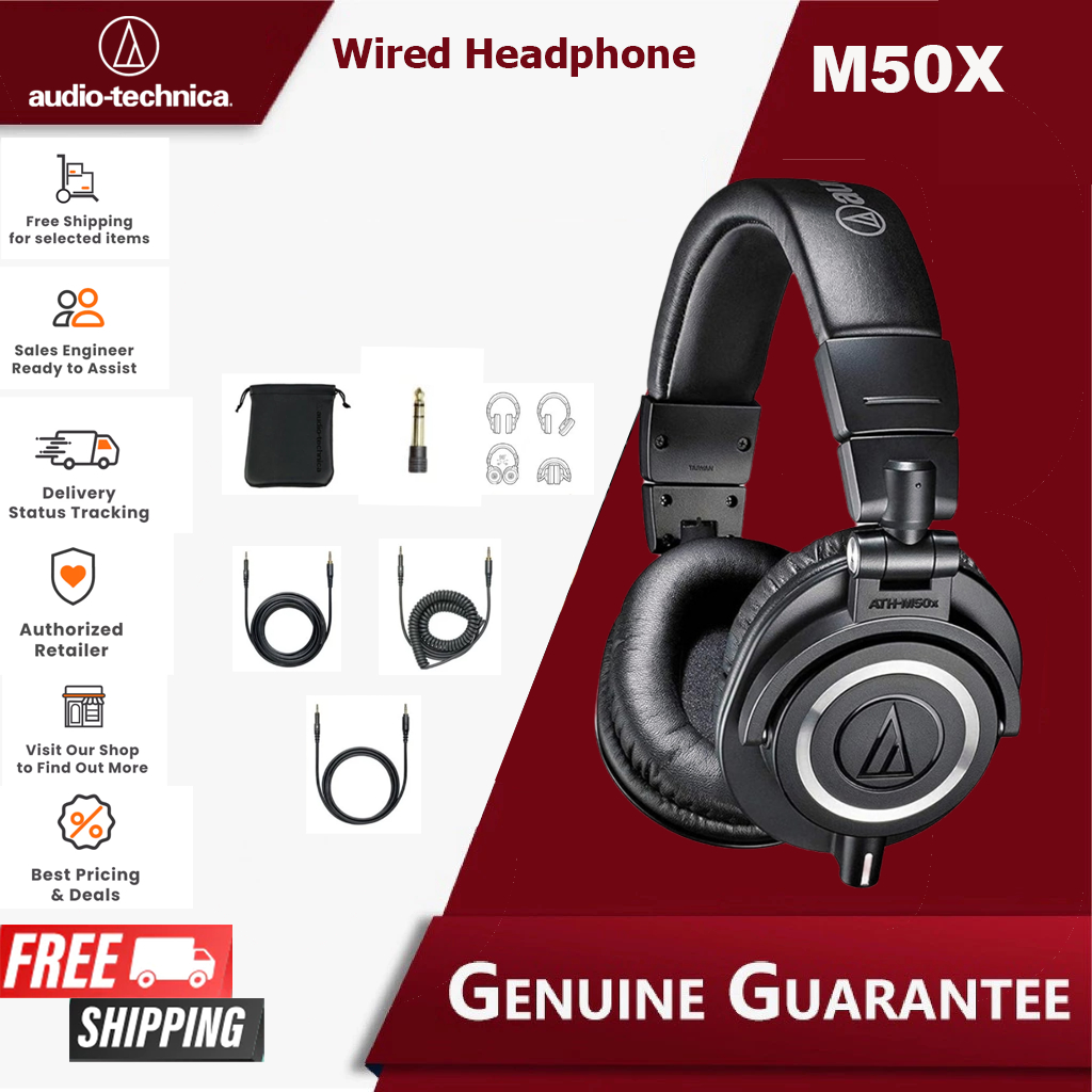 Audio Technica ATH M50X HIFI Headphones Professional Fully Closed ...