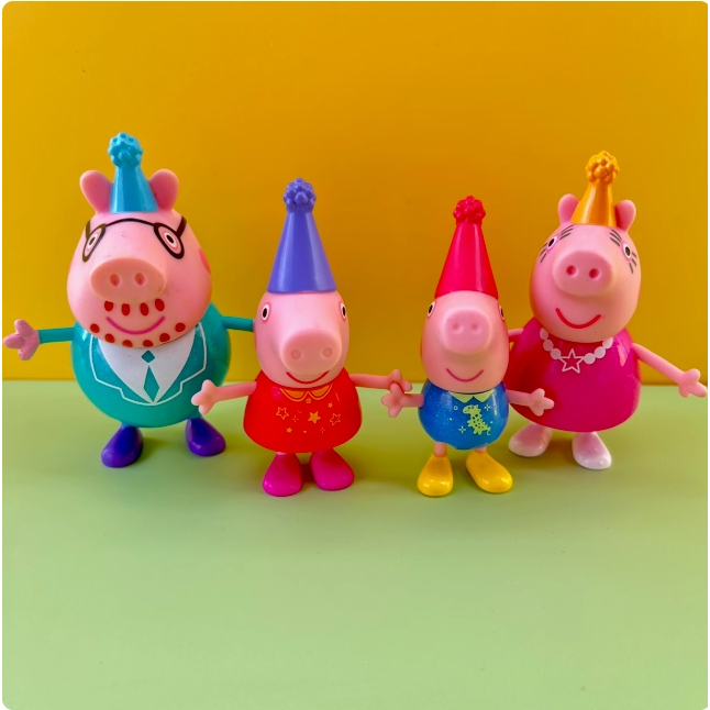 4-Pack Peppa Pig Peppa's Adventures Peppa's Family Figure Toy | Shopee ...