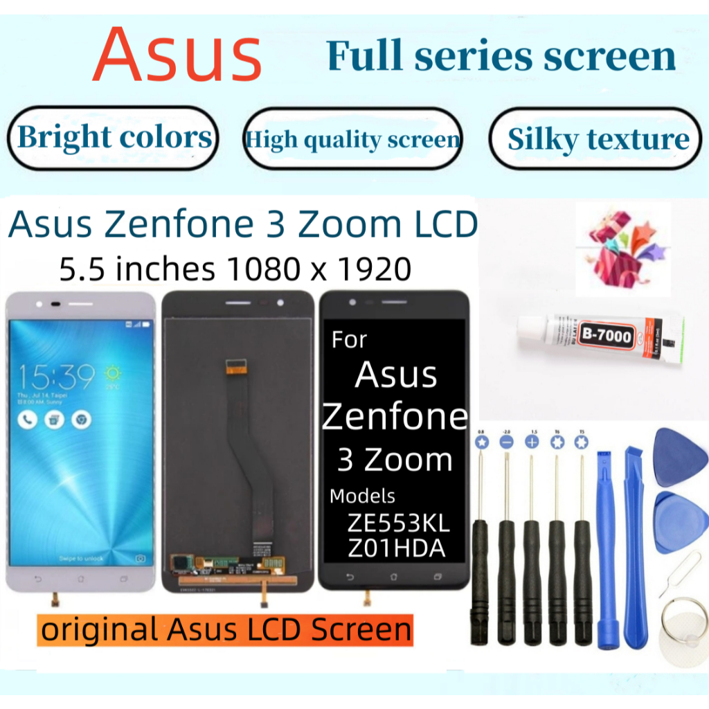 With frame Asus Zenfone 3 Zoom LCD 華碩 ZE553KL Z01HDA 螢幕總成 | Shopee ...