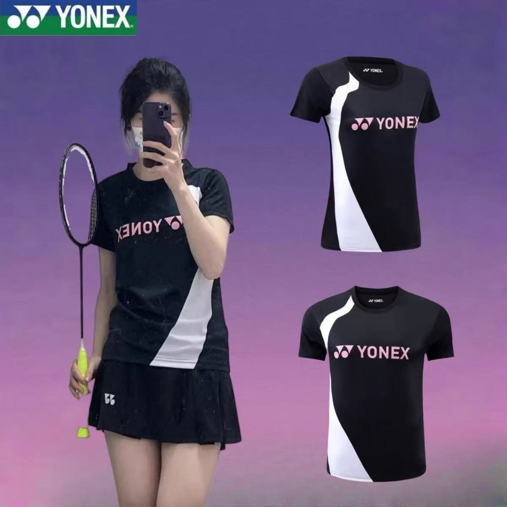 YONEX badminton shirt, men's and women's sportswear short sleeved, breathable quick drying ...