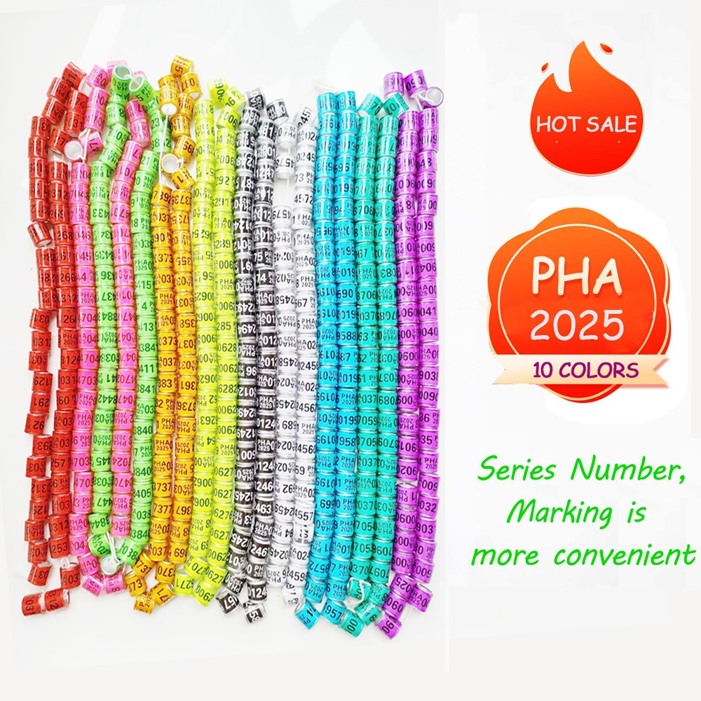 50/20/10 Pcs PHA Pigeon Foot Rings 2025 PHA Pigeons ring 10 Colors 8mm ...
