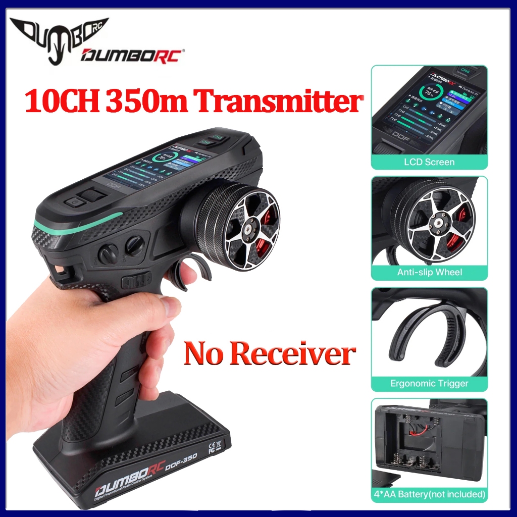 DUMBORC 10CH DDF-350 Transmitter 2.4Ghz RC Remote Controller Digital ...