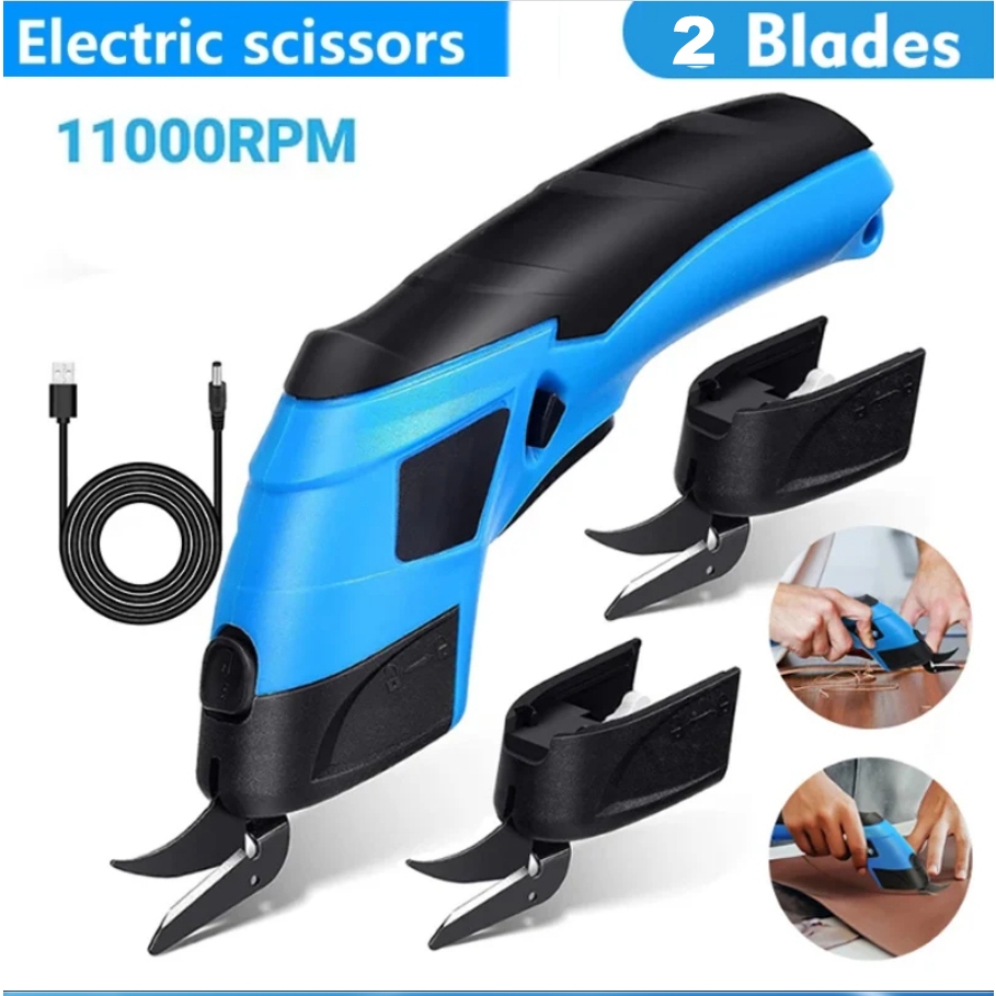 3.6V Handheld Electric Scissors Cordless Fabric Scissors Rechargeable ...