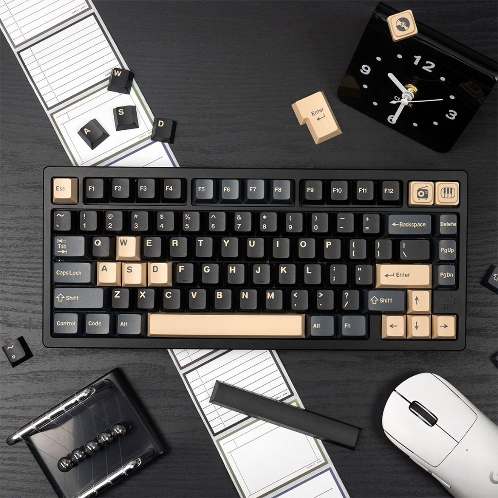 Apes Keycaps Minimalist PBT Doubleshot Keycaps Cherry Profile for MX ...