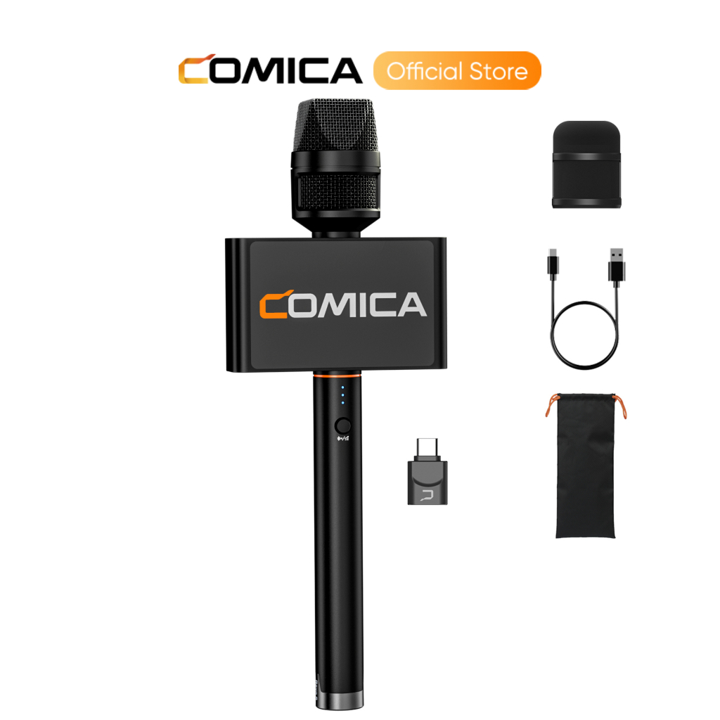 Comica Revo S wireless microphone, Handheld Microphone for podcasting ...