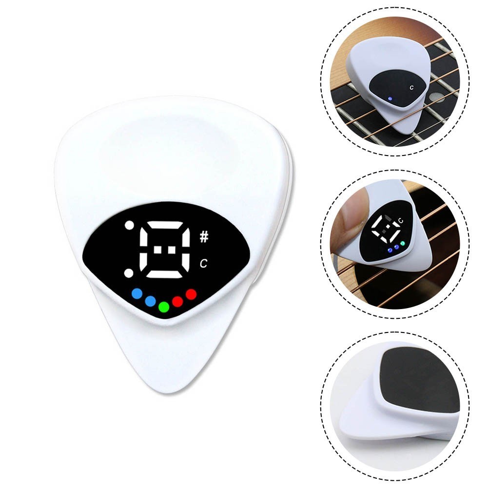 2-in-1 Guitar Picks Tuner Tunning For Acoustic Electric Guitar Bass ...