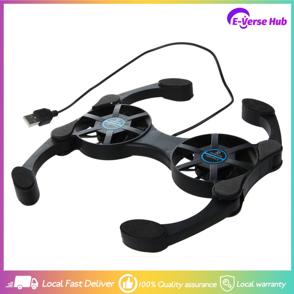 Super Mini Portable Folding Foldable USB Dual Fan Cooler Cooling Pad ...