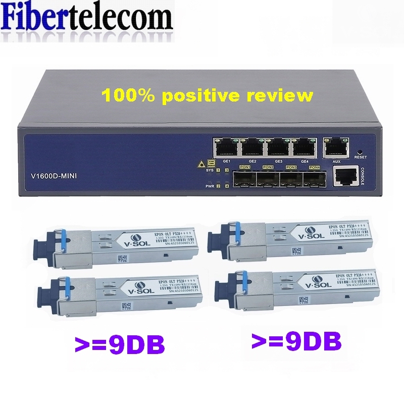 EPON OLT 4PON Ports FTTH mini OLT CATV Carrier-grade high-density Fiber ...