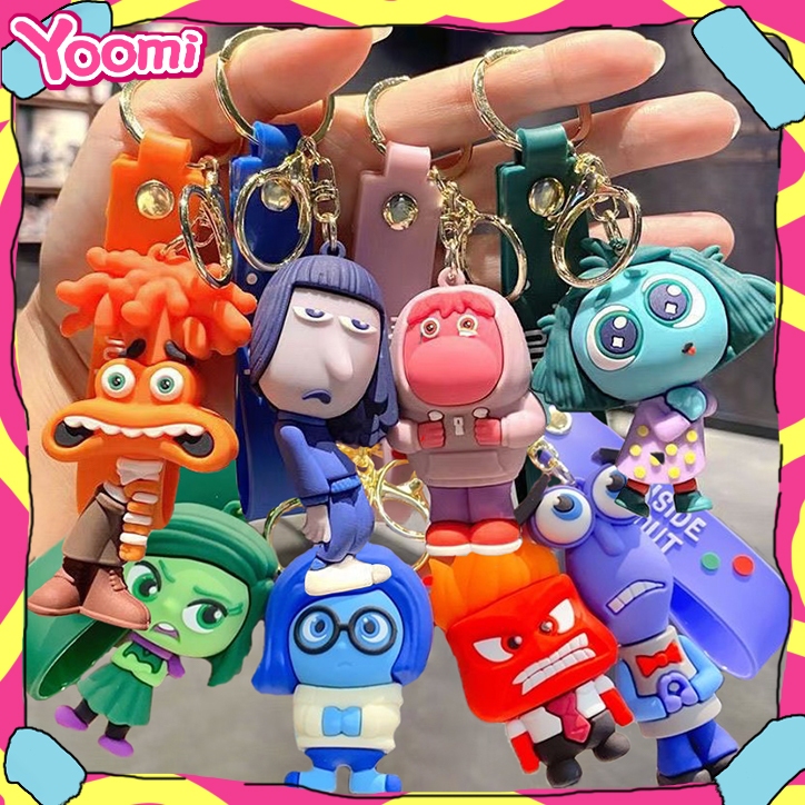 Yoomi Inside Out Keychain Cartoon Keychain Disney Pixar Sadness Fear ...