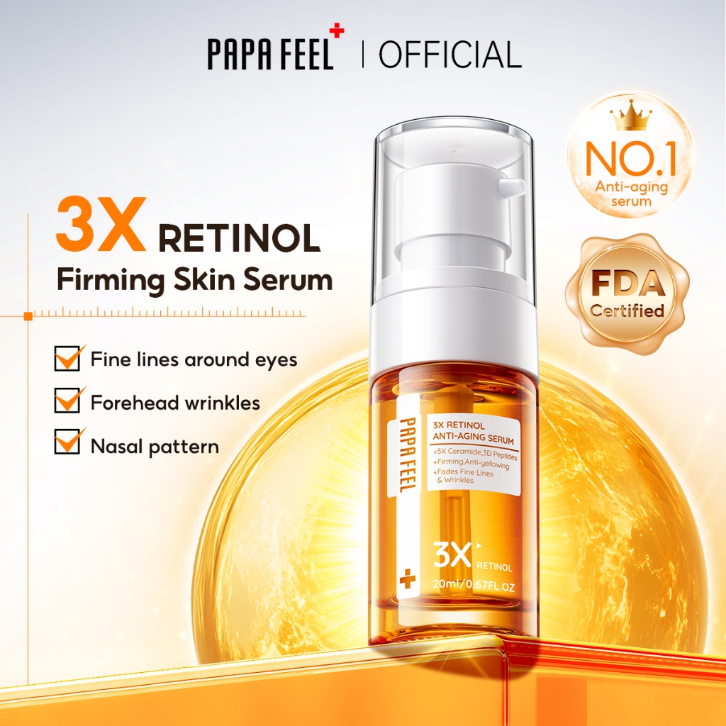 PAPA FEEL 3X Retinol Serum Anti Aging Original 30g | Firming Wrinkle | Melasma Remover | Pore ...