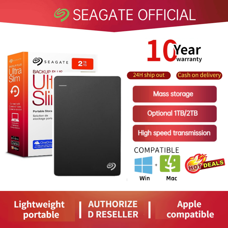 Seagate 1TB External Hard Drive For Mac and Windows with Password USB3 ...