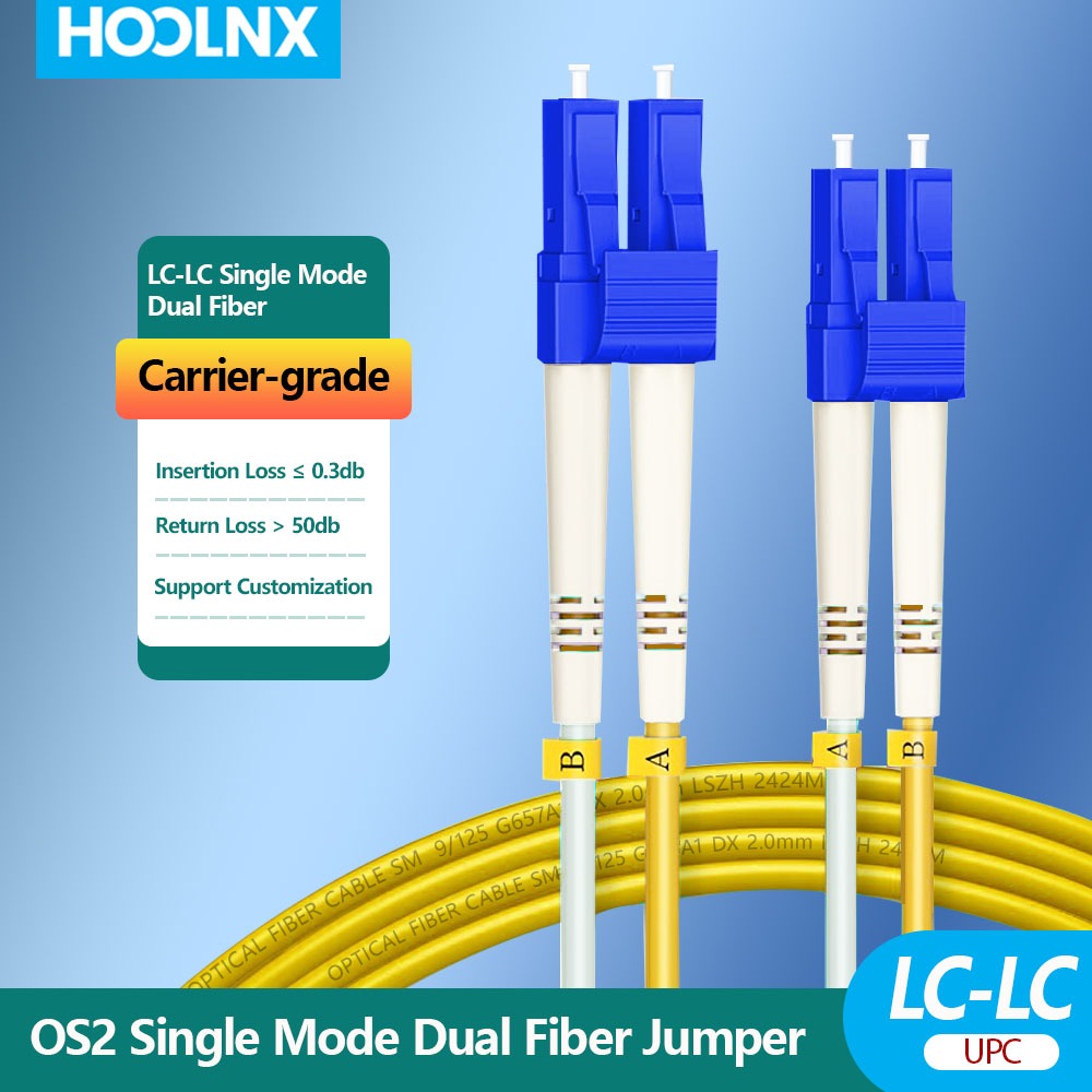 HOOLNX OS2 LC To LC Single Mode Duplex Optical Patch Cable, 2.0mm ...