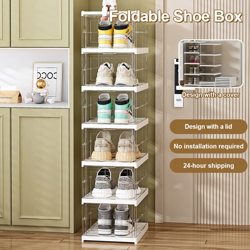 Foldable shoe box shoe rack storage box shoe storage shoe cabinet ...