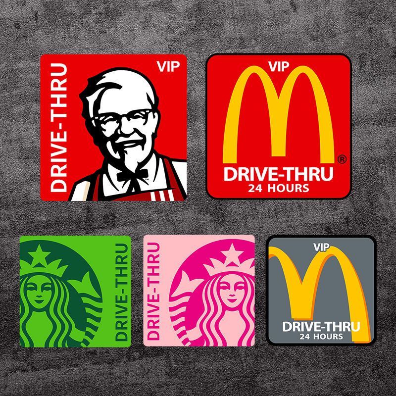 Starbucks Sticker McDonald's Sticker KFC Sticker Car Sticker Car ...
