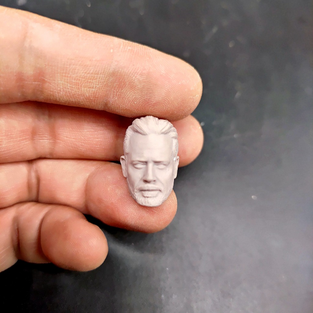 Unpainted 1/12 Scale Jeffrey Dean Morgan Head Carved Model Fit For 6 inches SHF MEZCO McFarlane ...