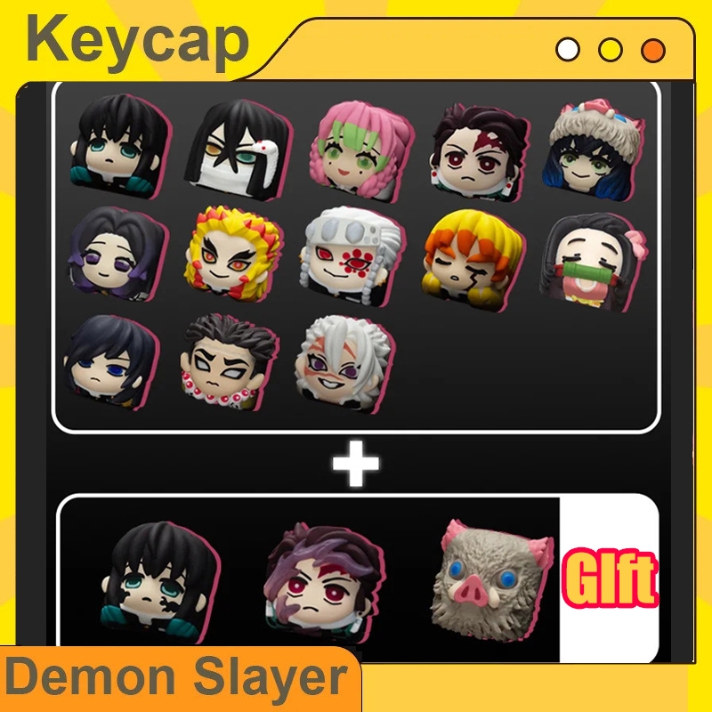 A set New Anime Demon Killer Theme Keycap Mitsuri Kamado Tanjirou ...