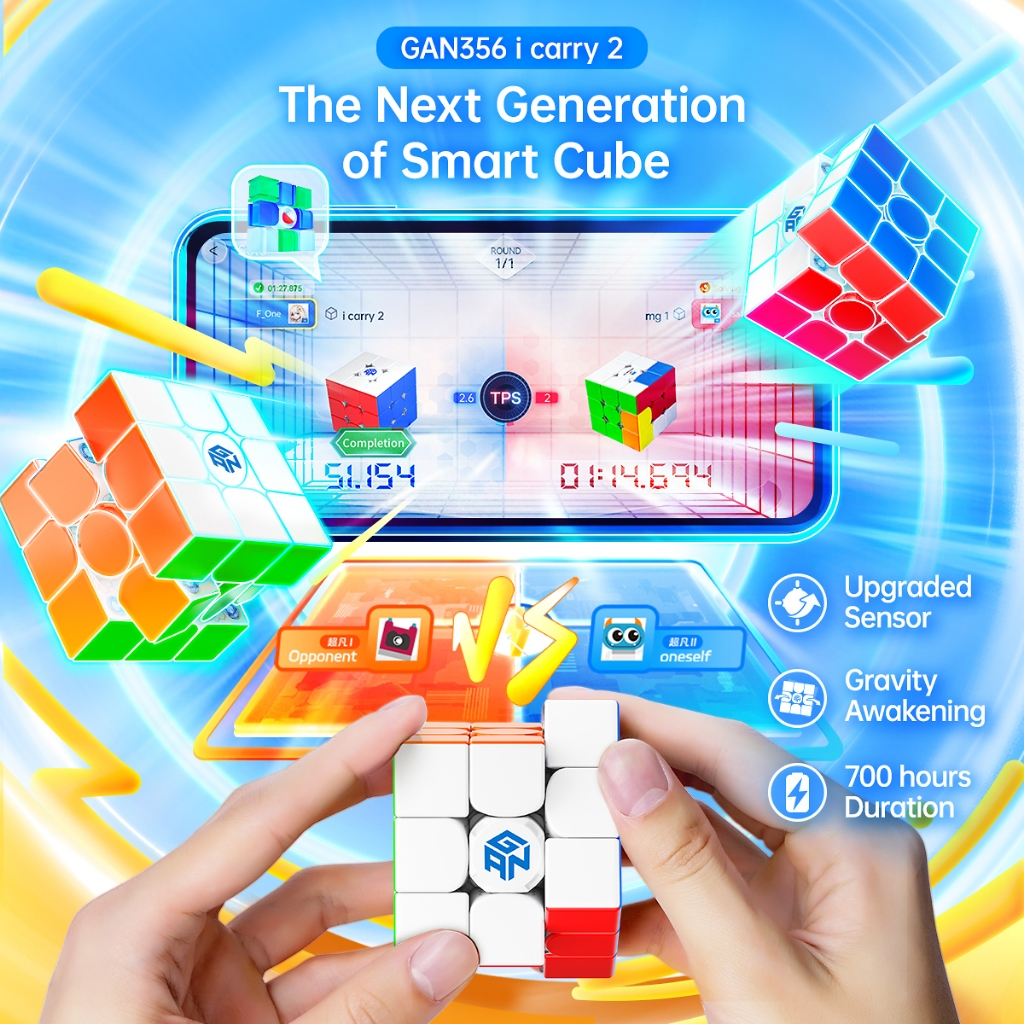 GAN356 i Carry 2 CubeSmart Cube 3x3 Speed Cube Intelligent Tracking ...