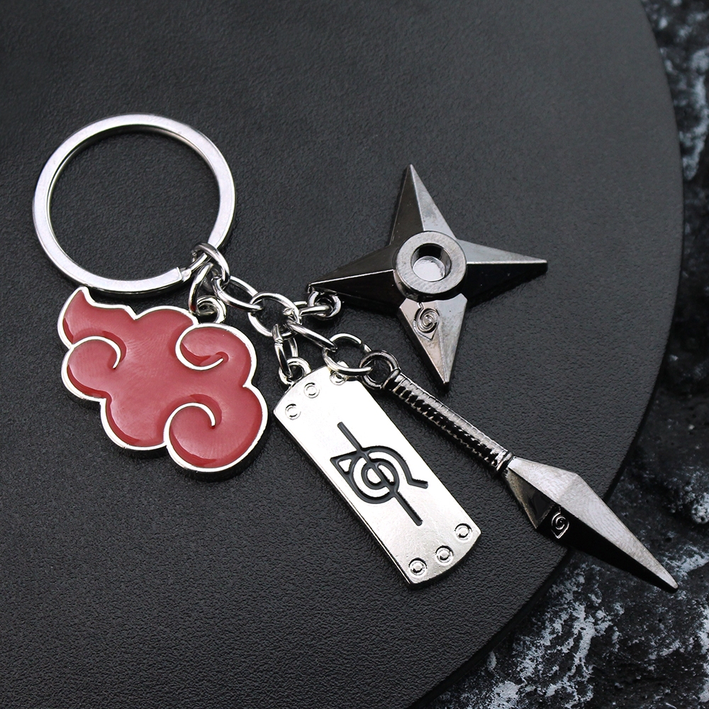 Anime Metal Keychain Uchiha Itachi Sharingan Cartoon Keychain Holder ...