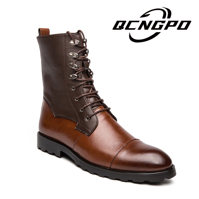 Men's Mid-Calf Boots Party Retro Brown Cowboy Vintage Classics Casual ...