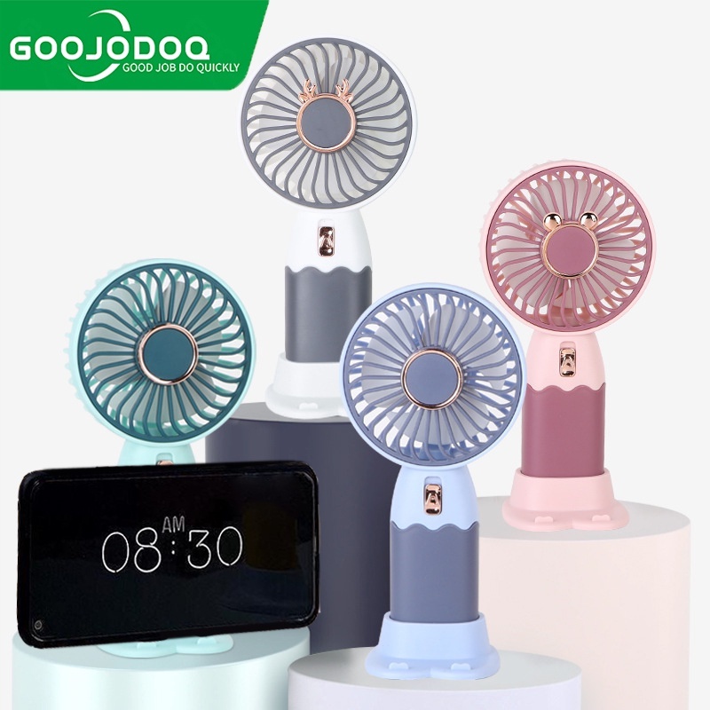 GOOJODOQ 2-in-1 New Electric Fan Mini Fan Rechargeable Table Handheld ...