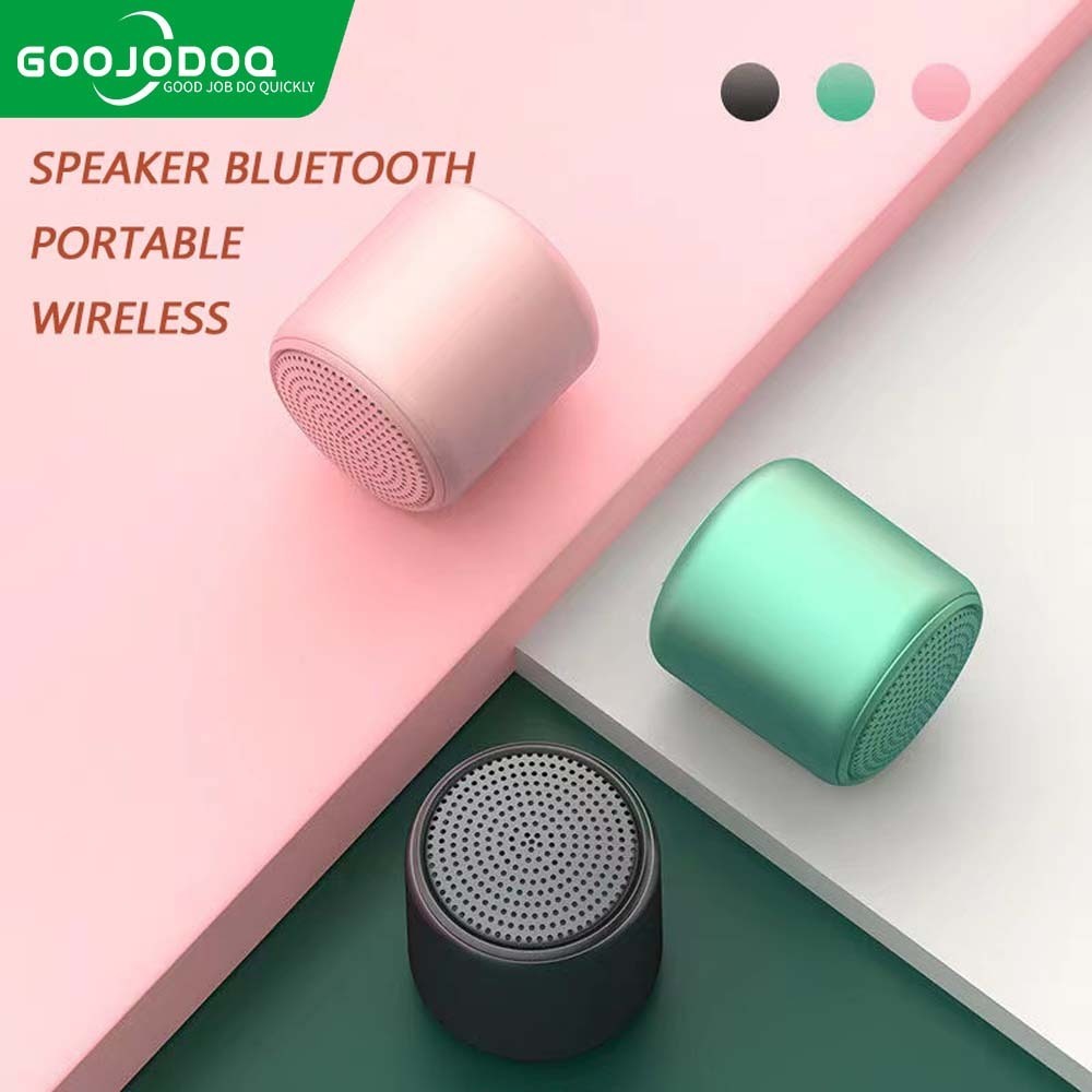 GOOJODOQ Mini Wireless Bluetooth Speaker Metal Heavy Bass Small Steel ...