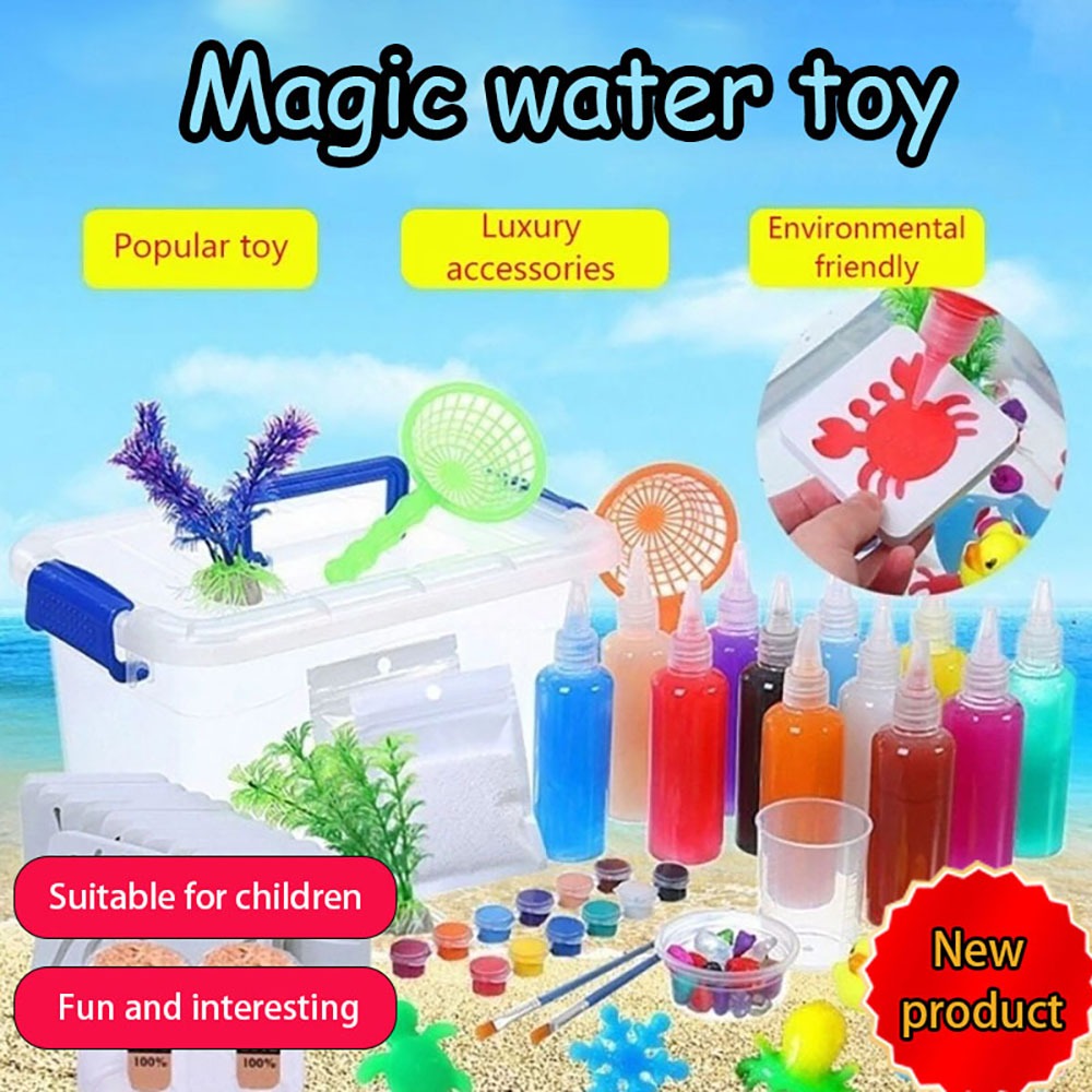 Kids DIY Magic Water Toy Children Handmade Craft Education Water Ocean ...