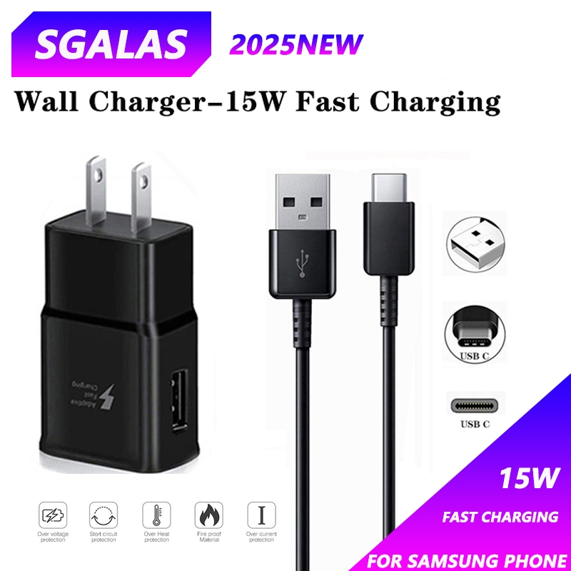 15W Fast Charger For Samsung s8 s9 s10 a20 A30 A40 A11 A21 A31 A70 A80 ...