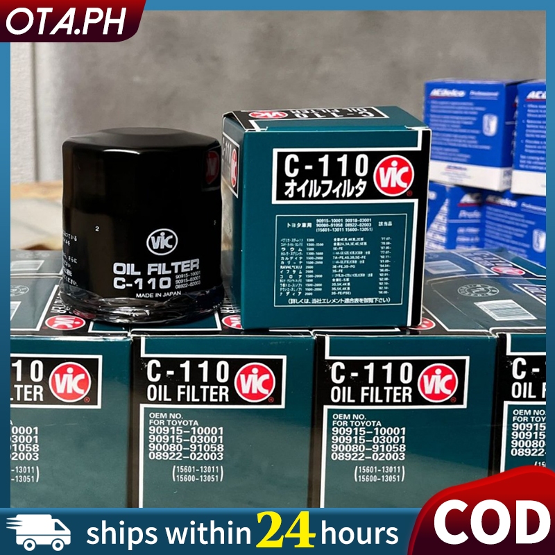 Vic C-110 Oil Filter forToyota Rush | Vios | Avanza | Corolla | Wigo | Multicab | Shopee Philippines