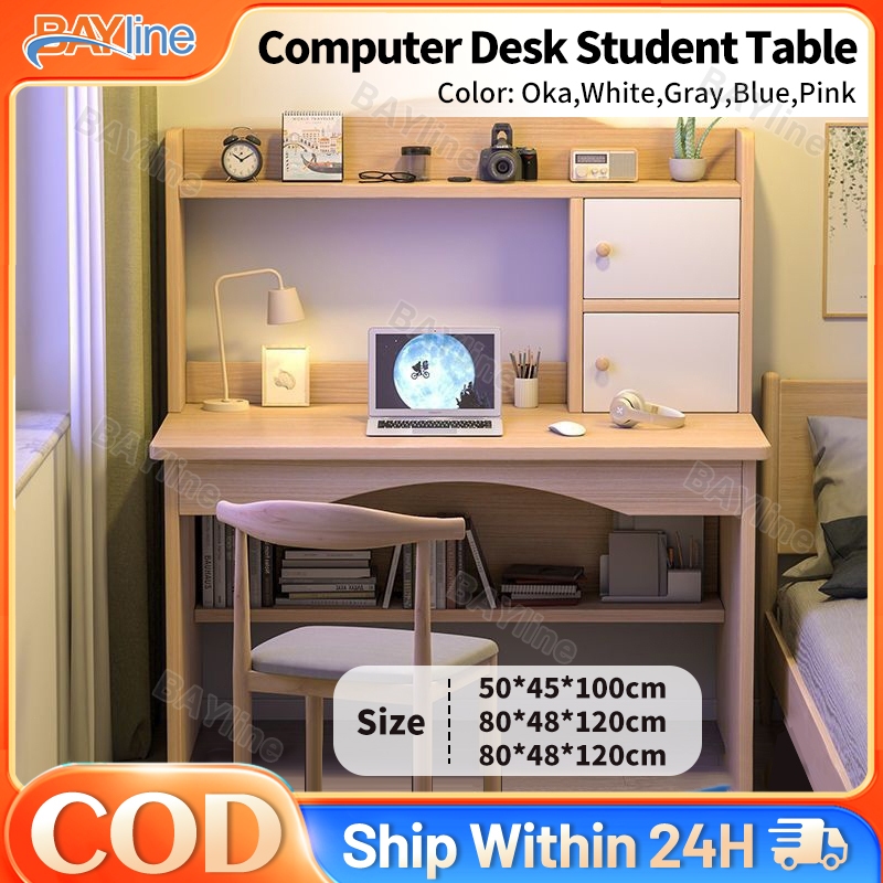 [In Stock] Desktop Computer Desk Student Table Home Study Desk with ...