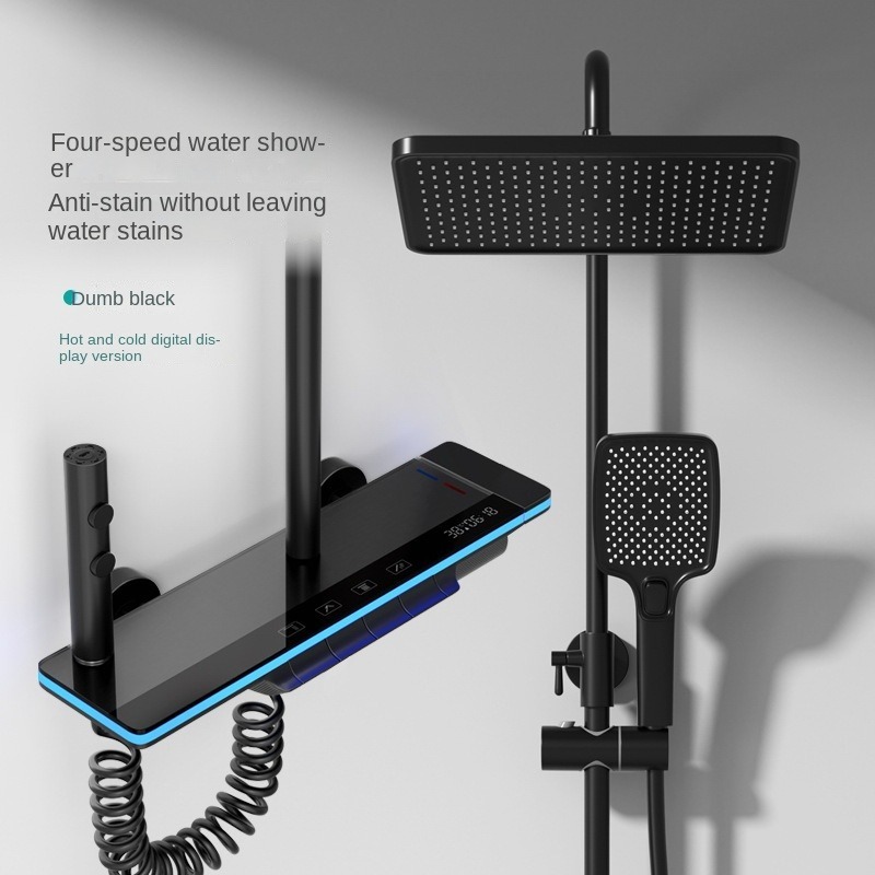 smart digital display shower set household bathroom shower set large ...